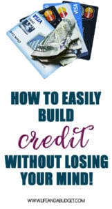 How to Easily Build Your Credit and Not Lose Your Mind - Life and a Budget