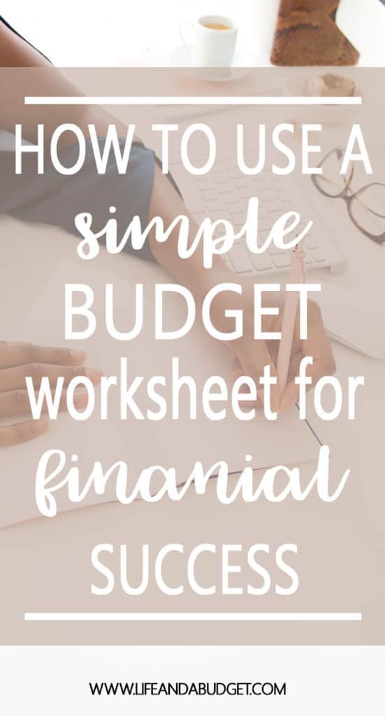 Simple Budget Worksheet: How to Use one for Your Budgeting Success ...