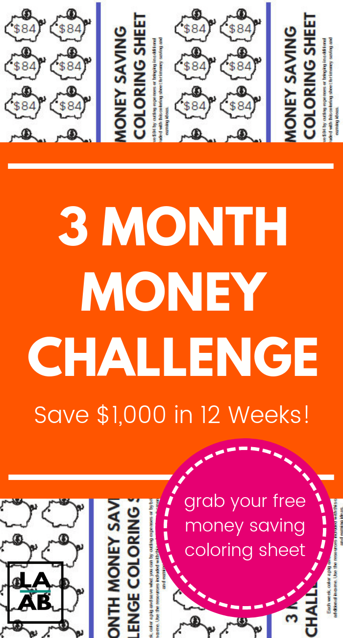 3 Month Money Challenge – save $1,000 - Life and a Budget