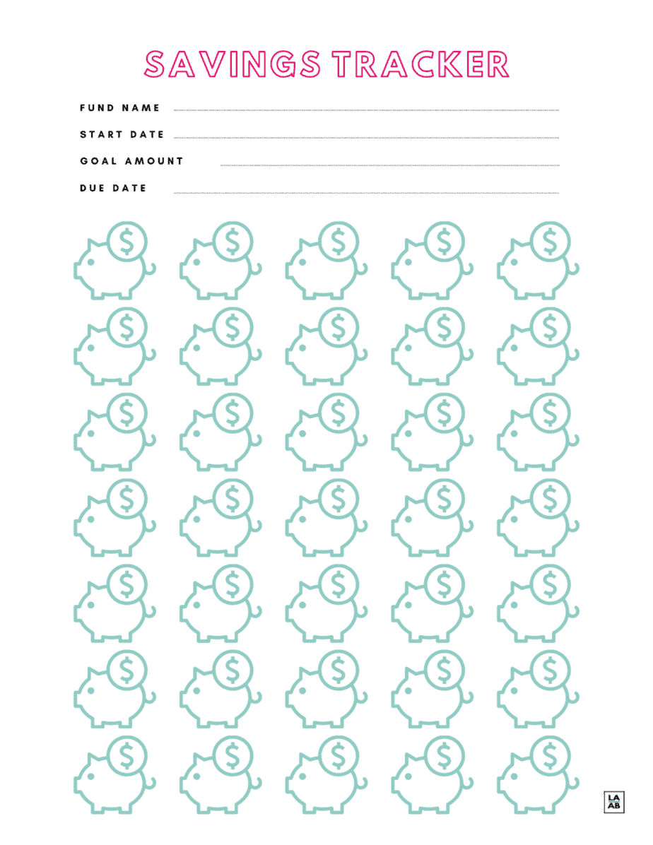 13 FREE Printable Savings Tracker Coloring Pages - Life and a Budget